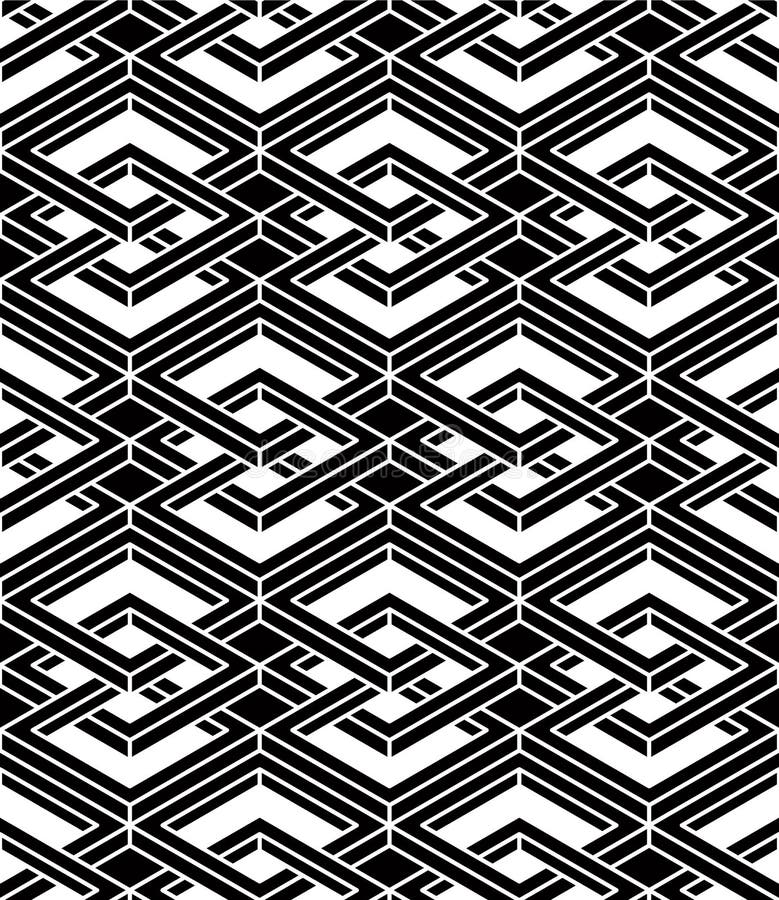 Seamless Optical Ornamental Pattern with Three-dimensional Geometric ...