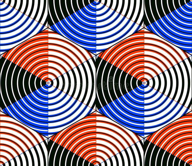 Seamless Optical Ornamental Pattern with Three-dimensional Geome Stock ...