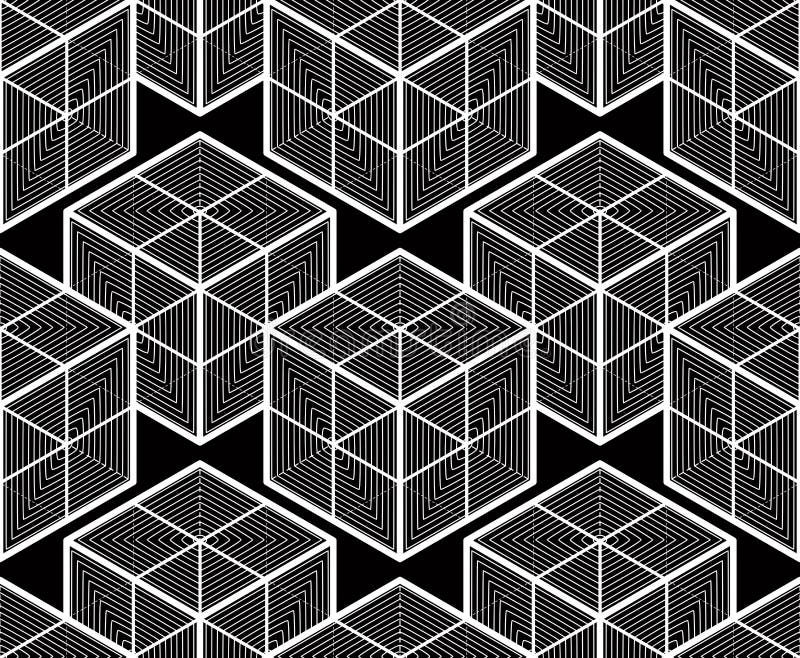 Seamless Optical Ornamental Pattern, Three-dimensional Geometric Stock ...
