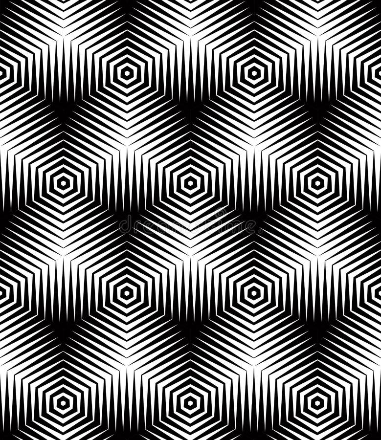 Seamless Optical Ornamental Pattern, Three-dimensional Geometric Stock ...