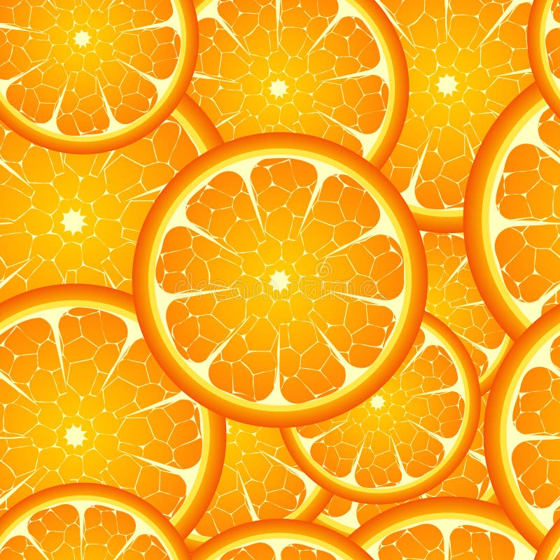 Seamless Oranges Background Stock Illustration - Illustration of ...