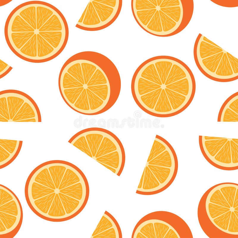 Seamless Orange Citrus Background. Fruits Background. Stock Vector ...