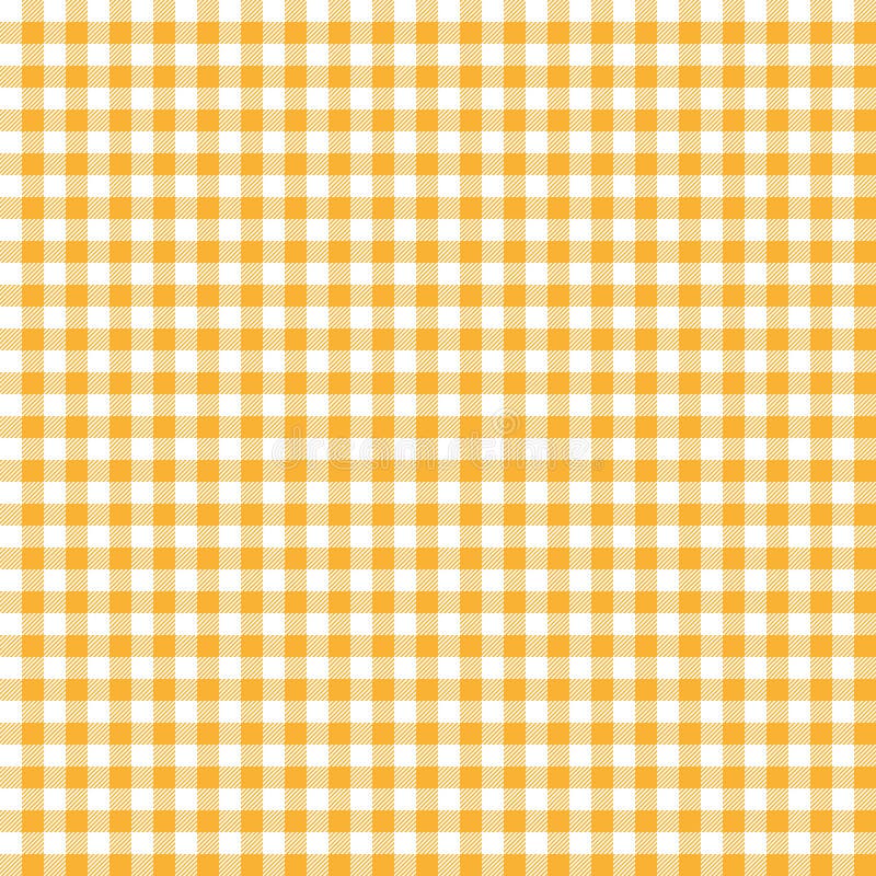 Seamless Orange Checkered Tablecloth Pattern Stock Illustration ...