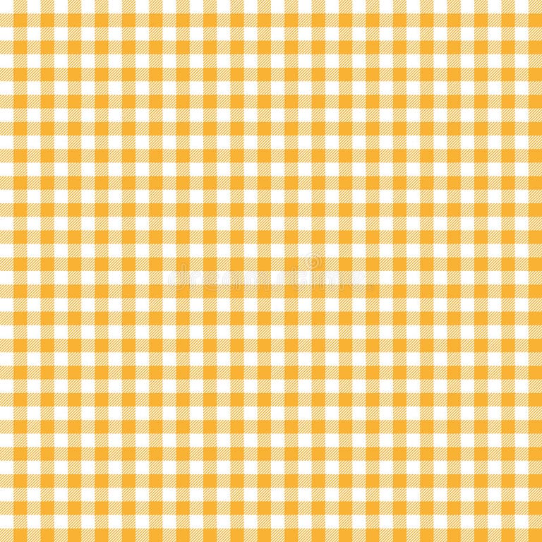 Seamless Orange Checkered Tablecloth Pattern Stock Illustration ...
