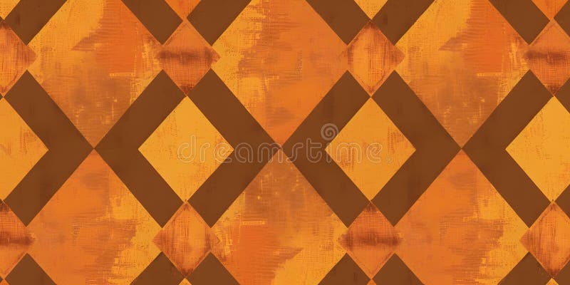 Seamless Orange Diamond Pattern - Autumnal Texture Stock Illustration - Illustration of ...