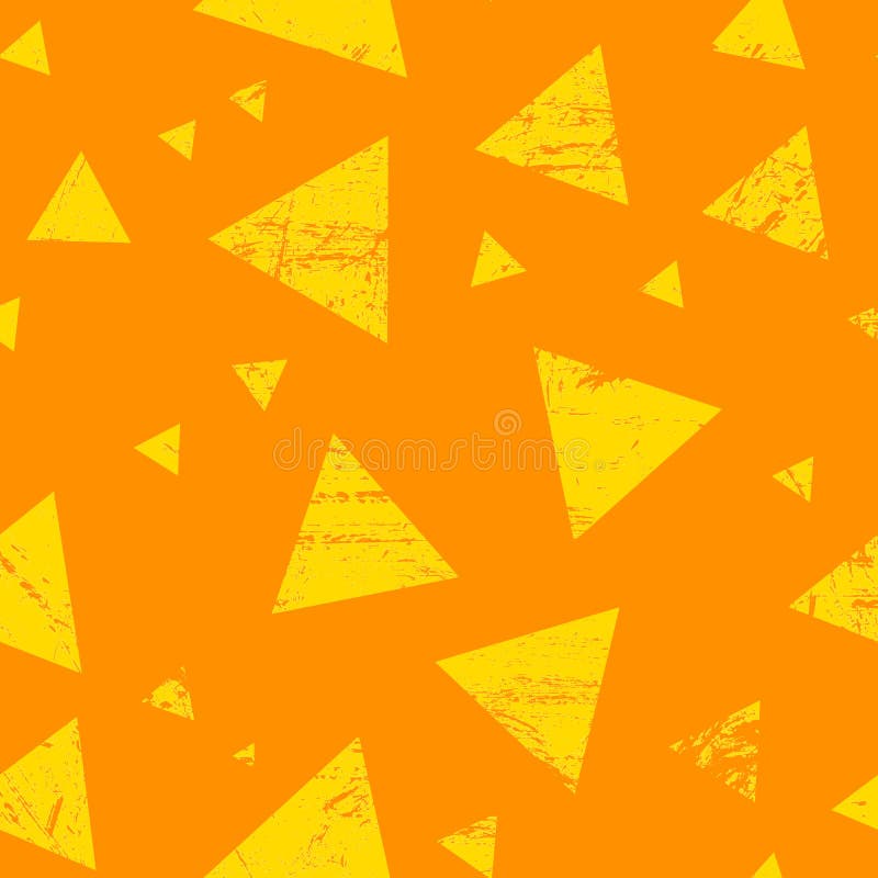 Seamless Orange Grunge Triangle Pattern Stock Illustration ...