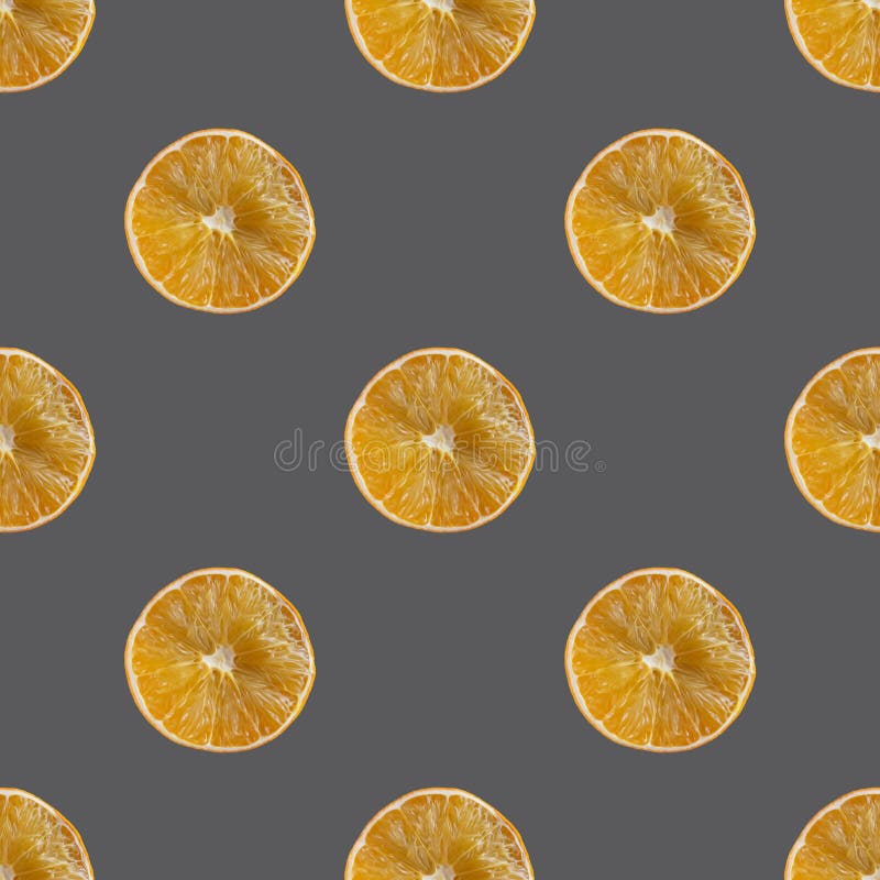 Seamless Orange Oil Pattern on Grey Background Stock Illustration ...