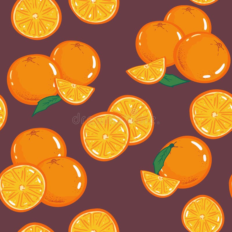 Seamless Orange Pattern.Vintage Vector Illustration.Template for ...