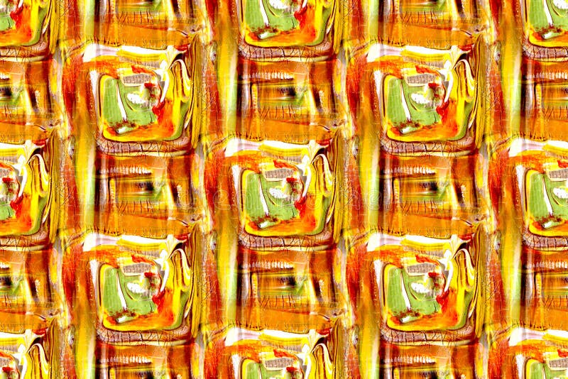 Seamless Orange Red and Green Design Stock Illustration - Illustration ...