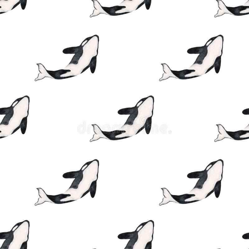 Seamless Orca and Seal Pattern Fabric Design Ideal for Eco-friendly ...