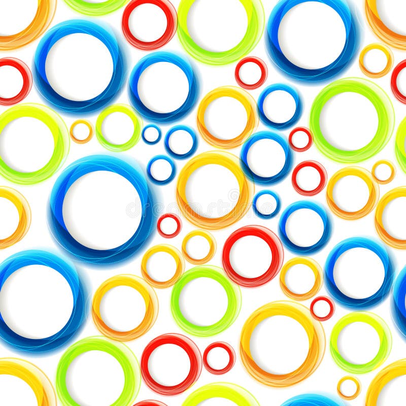 Seamless Organic Pattern with Bright Colorful Circles Stock Vector ...