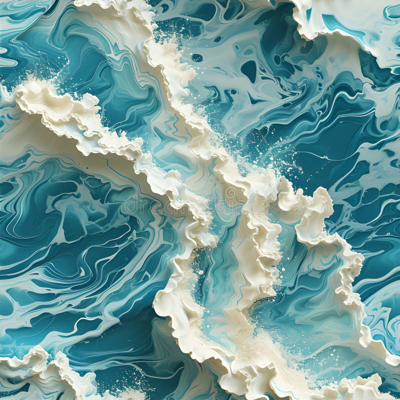 Seamless Organic Pattern Inspired by the Delicate Forms of Seafoam As ...