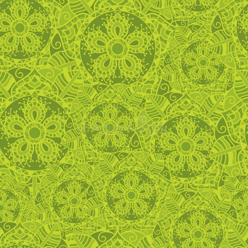 Mandala green Pattern stock vector. Illustration of lace - 119512119