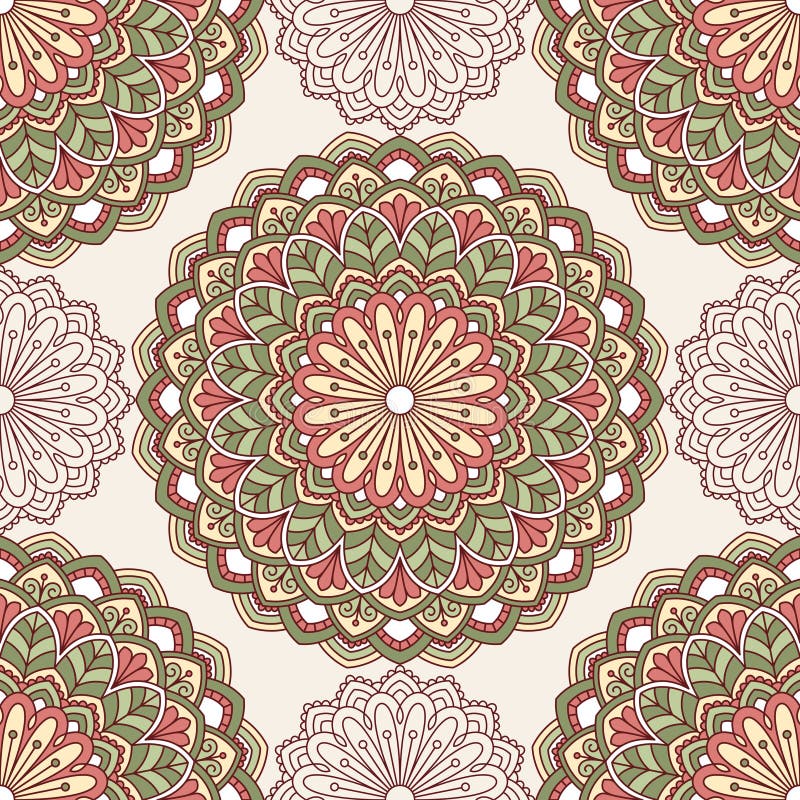 Seamless Oriental Pattern with Muslim Ornaments and Motif Stock Vector ...