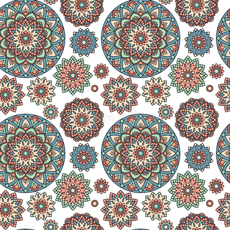 Seamless oriental pattern. stock vector. Illustration of curl - 69507016