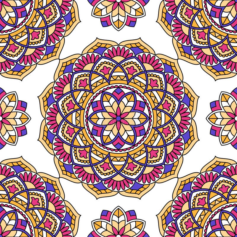 Seamless oriental pattern. stock vector. Illustration of label - 74044521