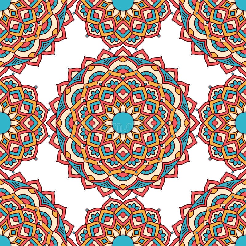 Seamless oriental pattern. stock vector. Illustration of frame - 79766436