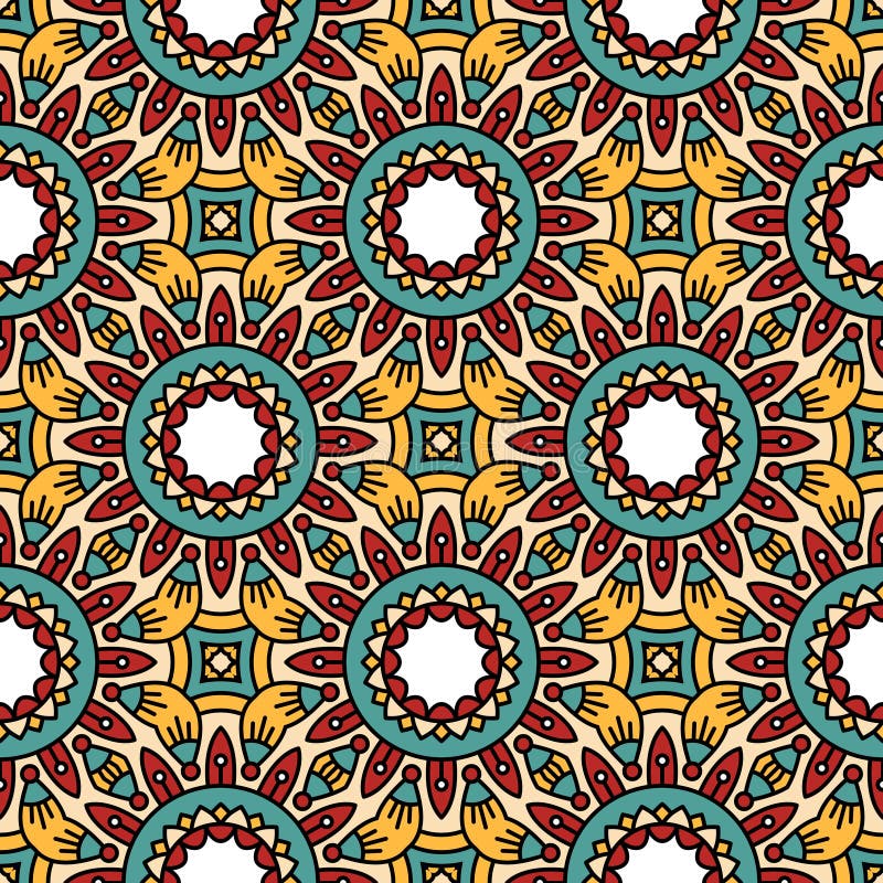 Seamless oriental pattern. stock vector. Illustration of label - 74044521