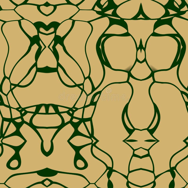 Seamless Ornament Pattern in Abstract Style Stock Illustration ...