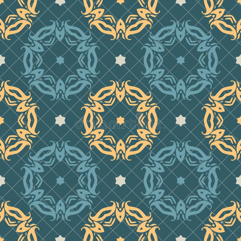 Seamless Ornament Pattern Tile Stock Illustration - Illustration of ...