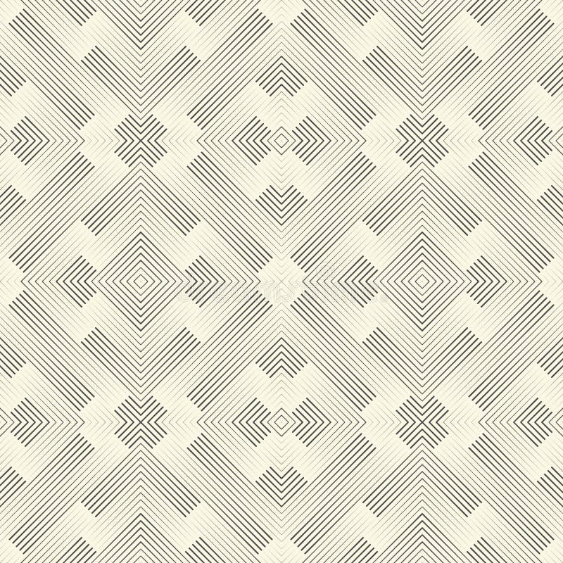 Seamless Ornamental Background Monochrome Geometric Pattern Stock