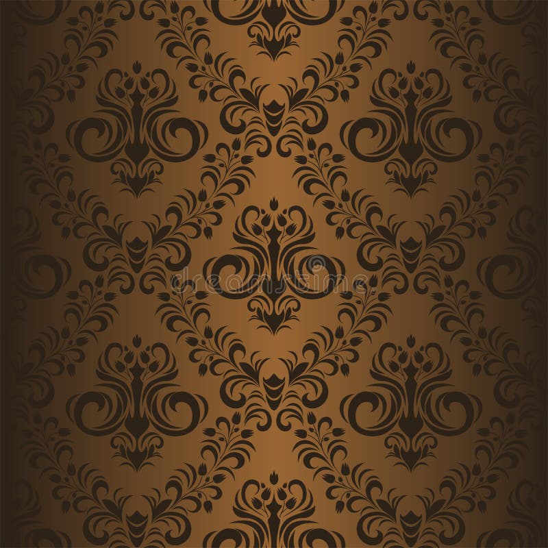 Brown wallpaper design stock illustration. Illustration of floral - 7740378