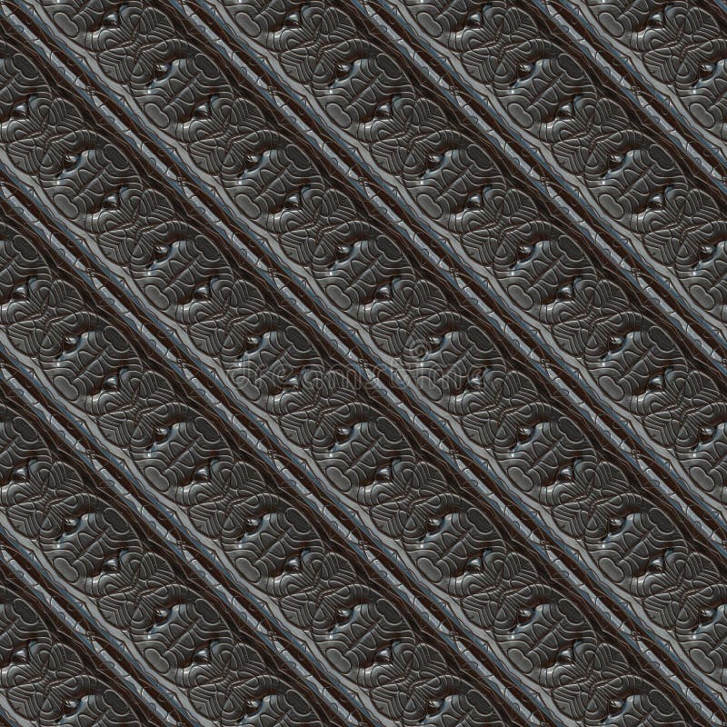 Seamless Ornamental Metal Engraving Stock Illustration - Illustration ...