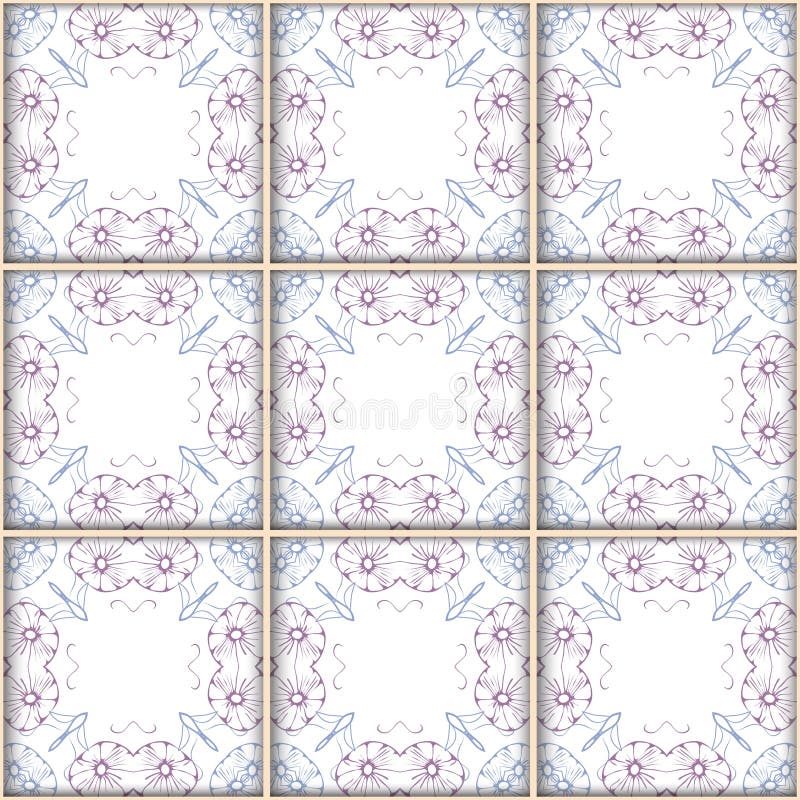 Seamless Ornamental Tile Backgrounds Stock Vector - Illustration of ...