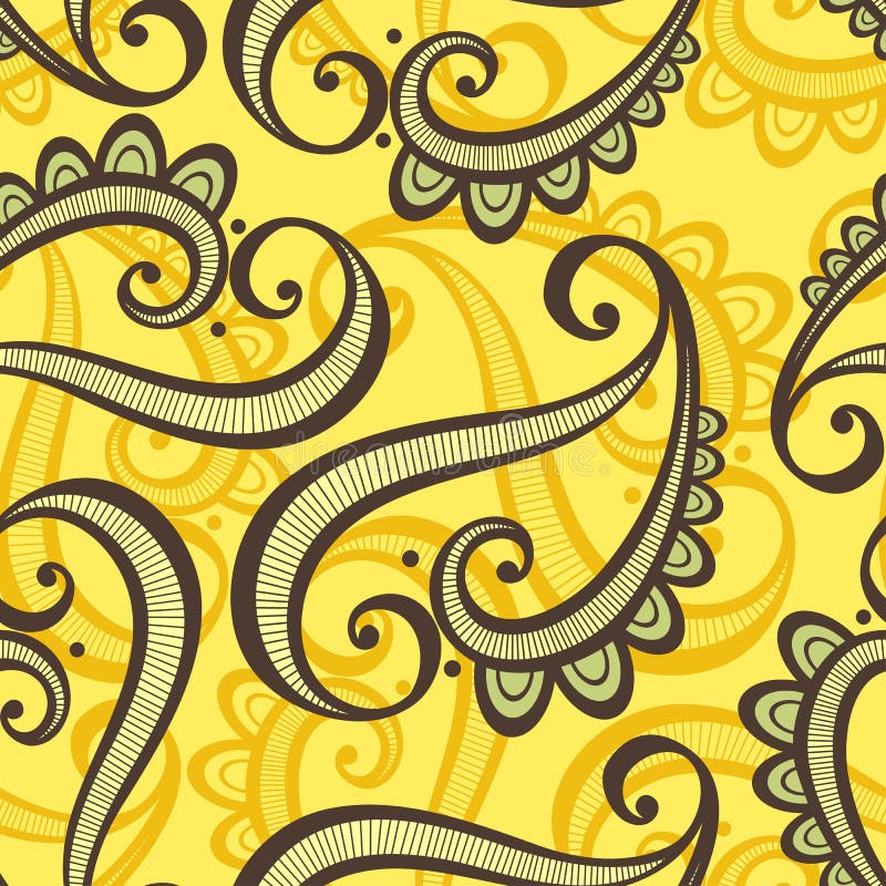 Seamless Ornate Abstract Pattern Stock Vector - Illustration of blank ...