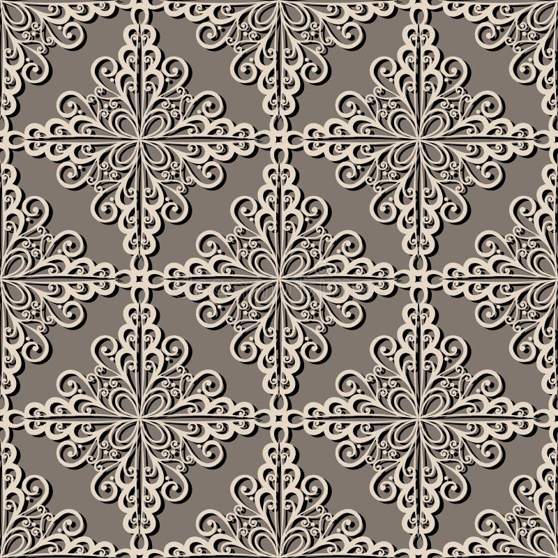 Seamless Ornate Abstract Pattern Stock Vector - Illustration of ...