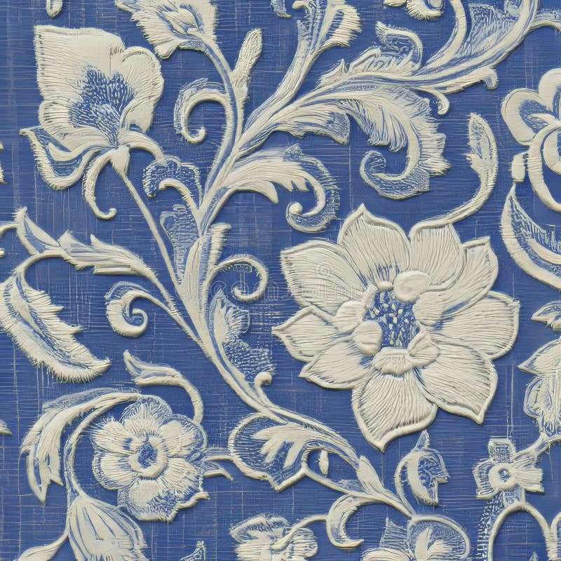 A Seamless Ornate Floral Design, Repeating Endlessly. Perfect for ...