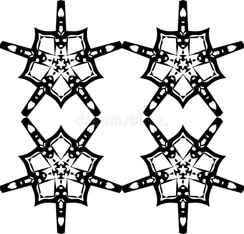 Seamless Ornate Pattern in Black and White Stock Vector - Illustration ...