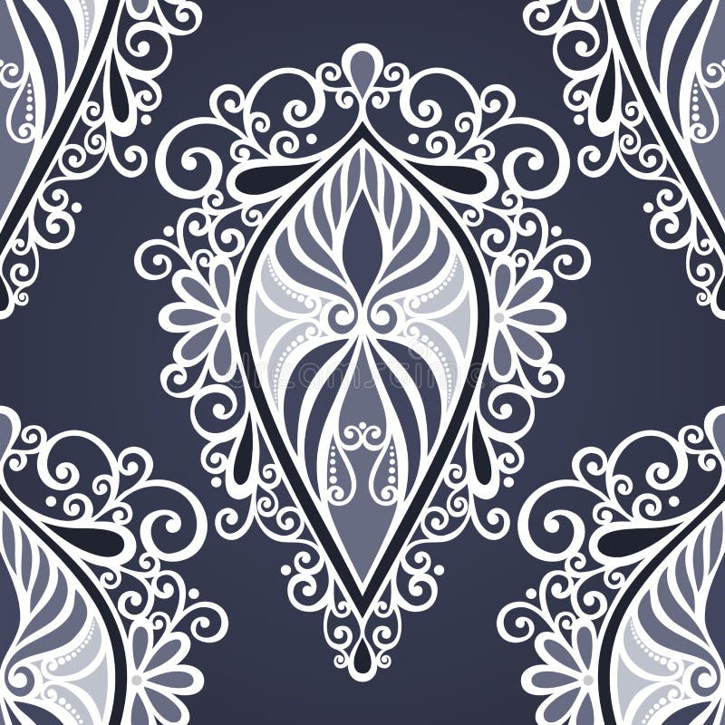 Seamless Ornate Pattern (Vector) Stock Vector - Illustration of ...