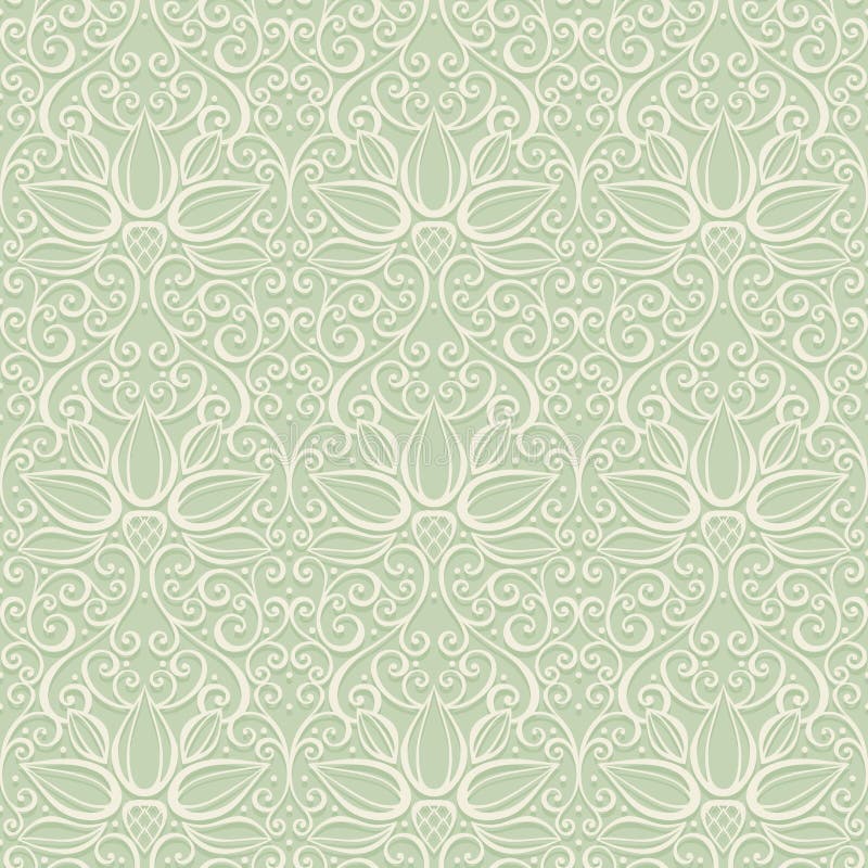 Seamless Ornate Pattern (Vector) Stock Vector - Illustration of design ...