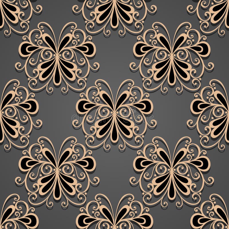 Seamless Ornate Pattern (Vector) Stock Vector - Illustration of ...