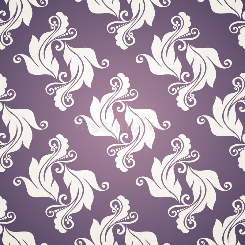 Seamless Ornate Floral Pattern Stock Vector - Illustration of ...