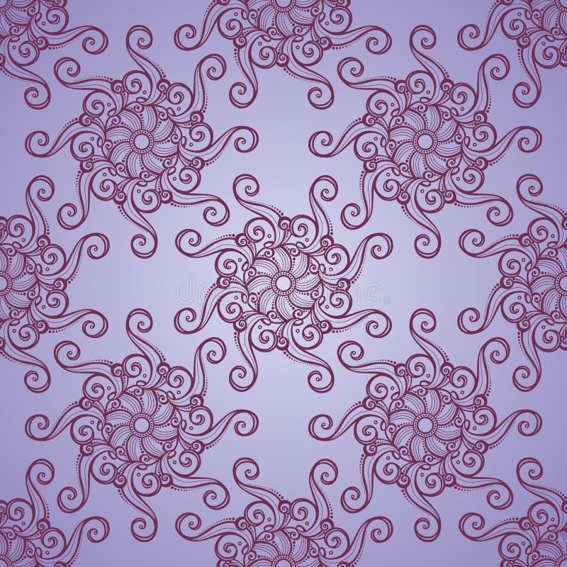 Seamless Ornate Floral Pattern Stock Vector - Illustration of ...