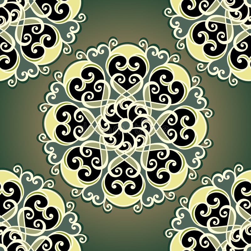 Seamless Ornate Pattern (Vector) Stock Vector - Illustration of ...