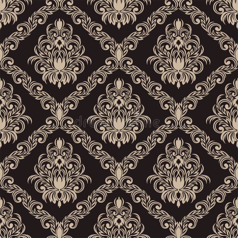 Seamless Ornate Wallpaper for Design Stock Vector - Illustration of ...