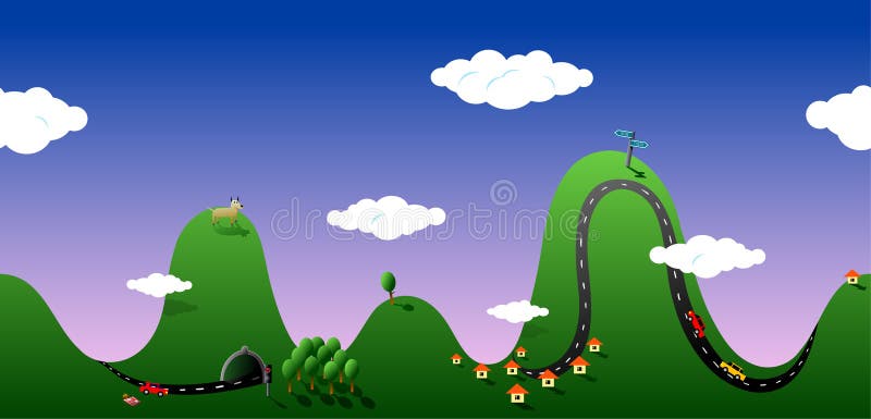 Bumpy road stock vector. Illustration of clip, rural, journey - 4843316