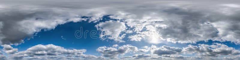 Seamless Overcast Blue Sky Hdri Panorama 360 Degrees Angle View with ...