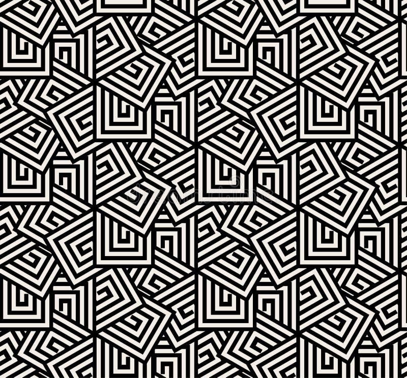 Seamless Weave Hexagon Pattern in Linear Style Art Stock Vector - Illustration of line ...