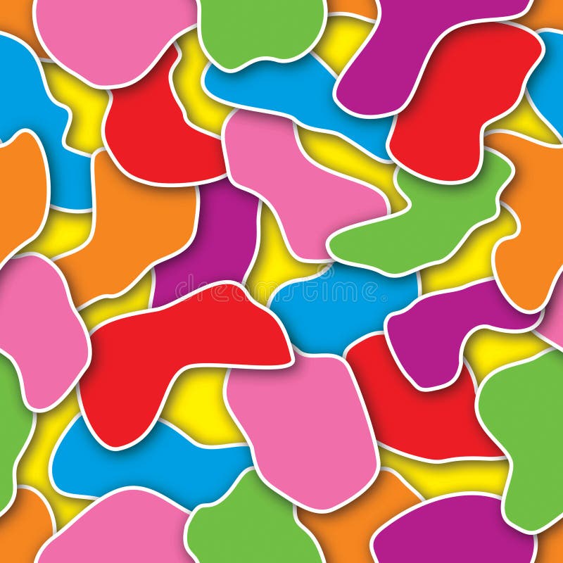 Seamless Overlapping Colorful Blobs Stock Photo - Image of colorful ...