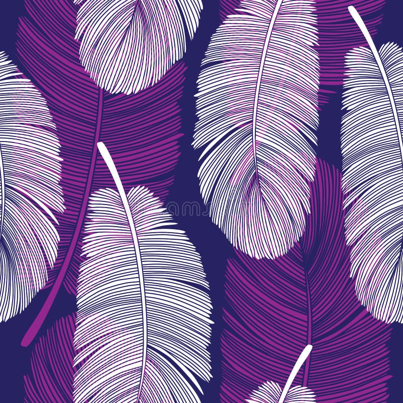 Feathers pattern stock illustration. Illustration of tracery - 48329044
