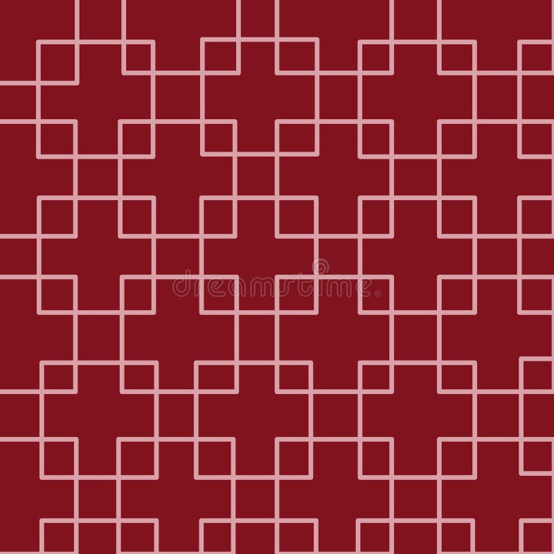 Seamless Pattern Overlapping Rounded Squares Ornament. Stock Vector ...