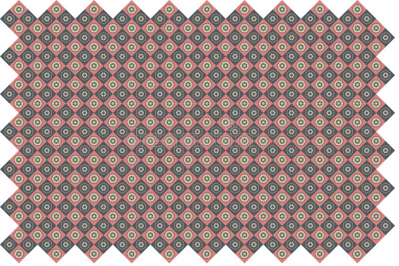 Seamless Geometric Pattern with Vintage Look Tiles. Stock Vector ...