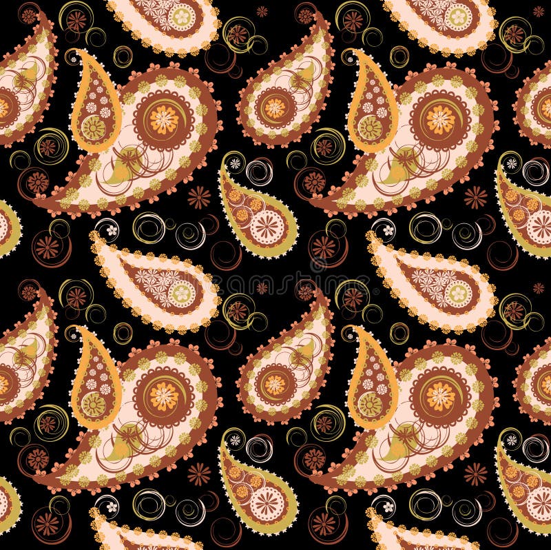 Seamless Paisley Background Stock Vector - Illustration of paisley ...