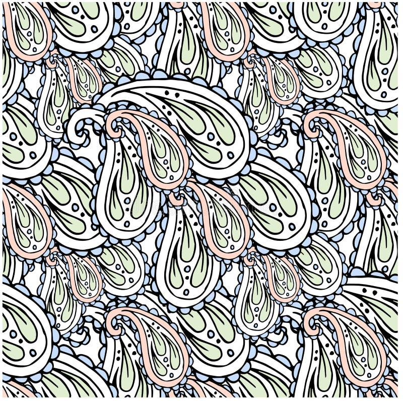 Paisley Pattern Light Blue Stock Illustrations – 1,455 Paisley Pattern ...