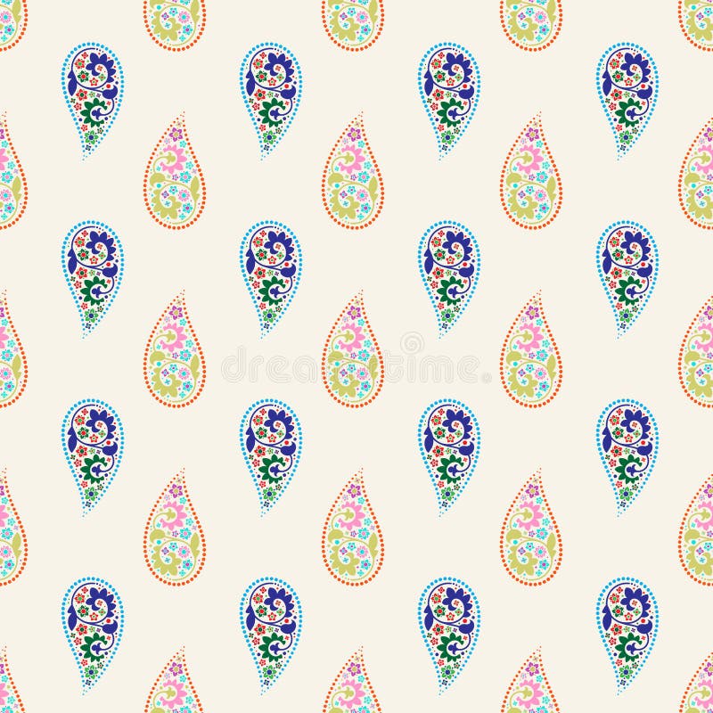 Seamless paisley pattern stock vector. Illustration of retro - 94566535