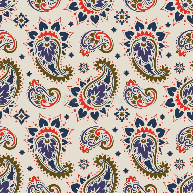 Seamless paisley pattern stock vector. Illustration of element - 110072017